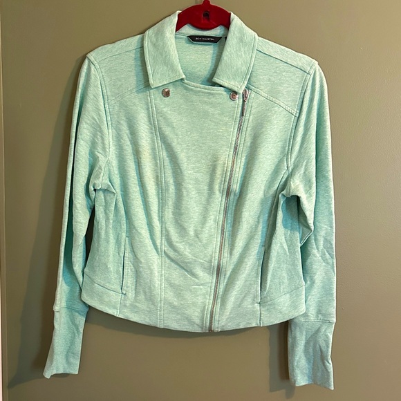 H by Halston | Jackets & Coats | H By Halston Mint Green Bomber Jacket ...